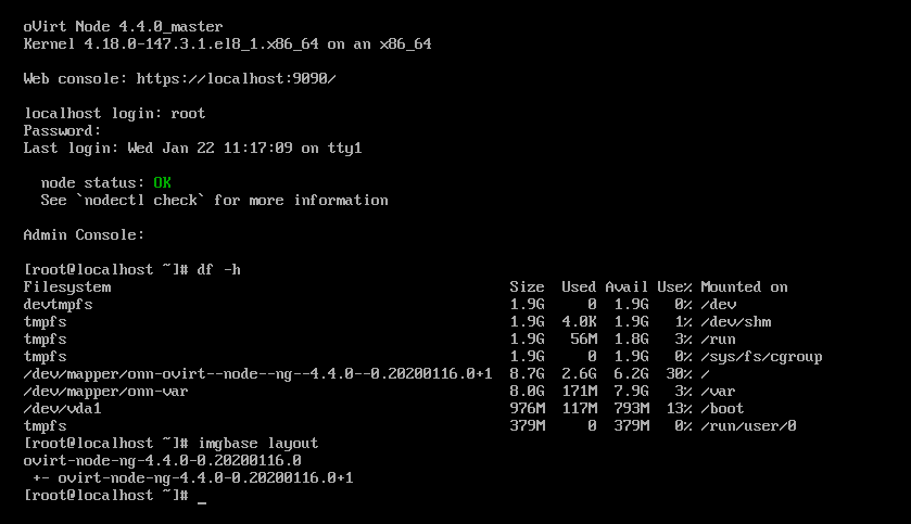oVirt Node CoreOS